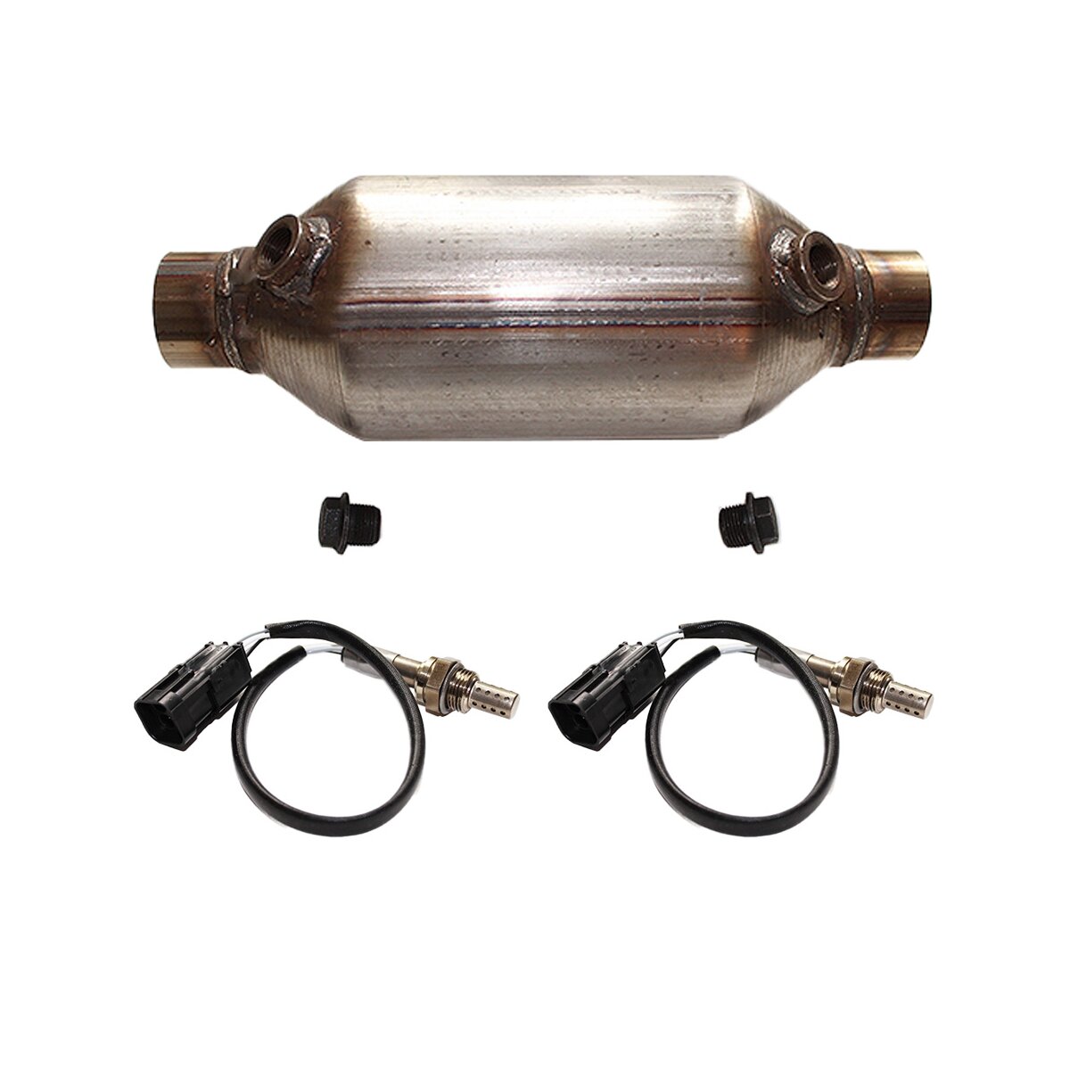Catalyst, catalytic converter + 2 x oxygen sensors for Lada Niva with ...