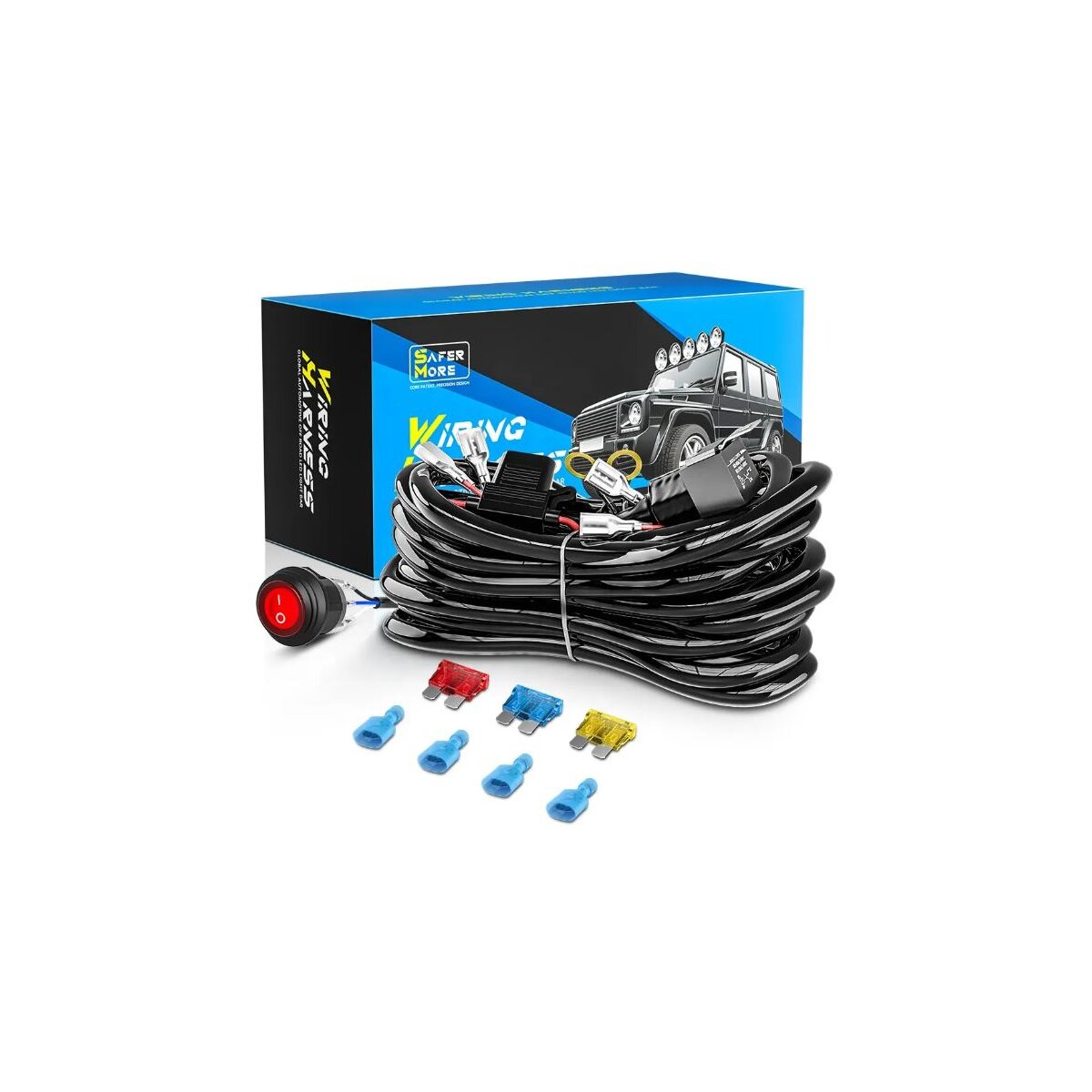 Installation kit, electrical kit, cable set for fog lights, LED auxil ...