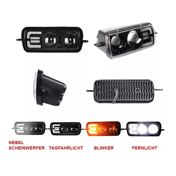 Helleres tagfahrlicht LED Standlicht Fernlicht Blinker Paar weiß für ...